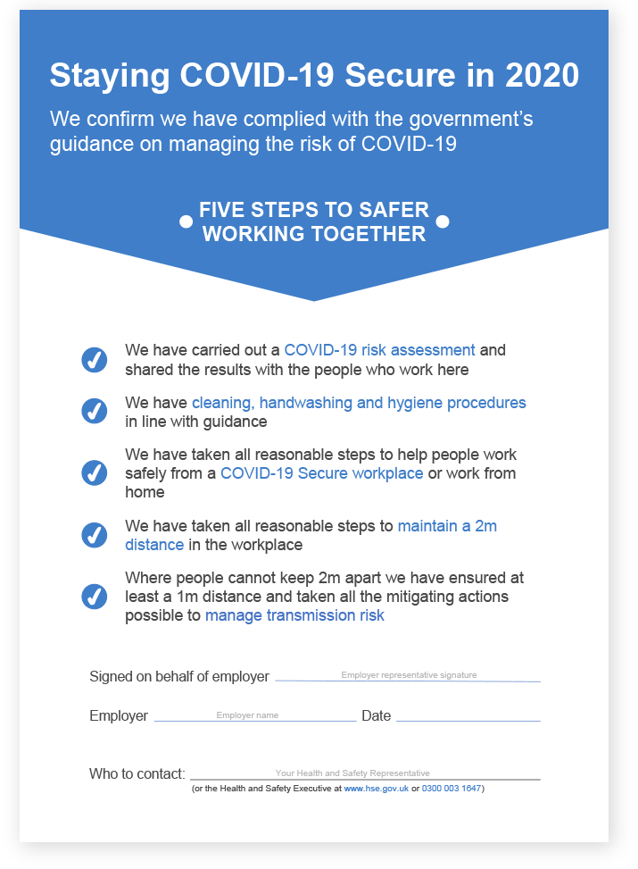 COVID-19: Template risk assessments for employers – Pragma + Associates Ltd